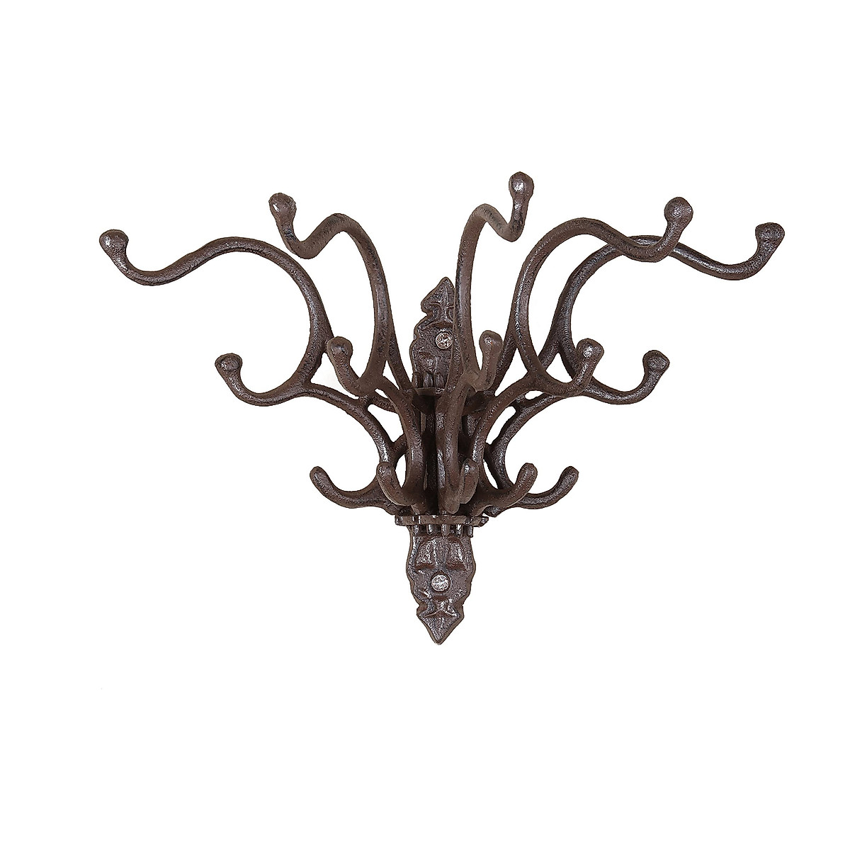 Creative Co-op HD5946 Antique Cast Iron Wall Hooks with Rust Finish