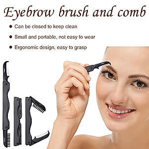 14 Pieces Eyelash Curler Kit Eyelash Comb Eyebrow Brush Tweezers False Eyelashes Applicator Tool Eyebrow Trimmer Silicone Refills Pads for Women(Black and Purple)