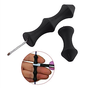 Archery Bow,Recurve Bow Sight,Archery Bowstring,2pcs Silicone Archery Target Recurve Bow Shooting Hunting Finger Guard Bowstring Archery Shot Finger Tabs Guard Protectors(Black)