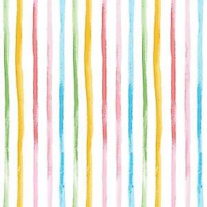 Stitch & Sparkle Fabrics, Watercolor Floral, Watercolor Stripe Cotton Fabrics, Quilt, Crafts, Sewing, Cut by The Yard, 44 Inches (SSWF010)