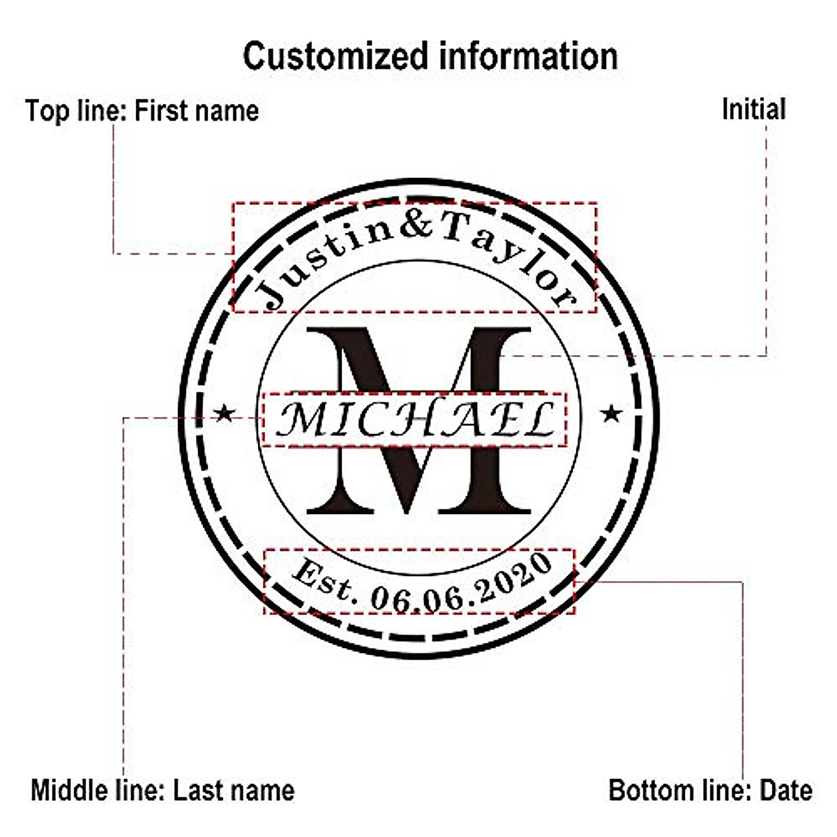 Personalized Coasters, Custom Engraved Wood Coasters for Drinks, Monogram Coasters with Holder, Wedding Gifts, Parents Gifts (M)