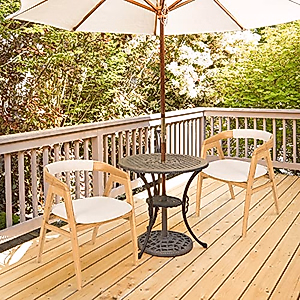 Giantex Accent Chair Set of 2, Bamboo Painted Surface Upholstered Comfy Reading Chair with Anti-Slip Foot Pads, Curved Backrest, Arm Lounge Chair for Bedroom, Living Room, Office, Natural