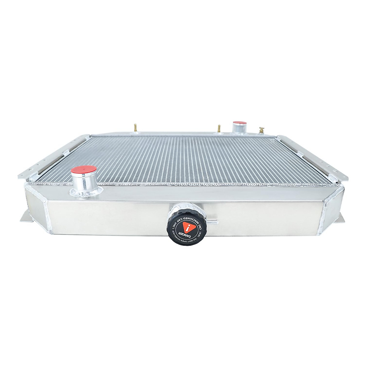 Lizroodia 4 Row Core Full Aluminum Radiator Compatible with 1966-1979 67 68 69 70 71 72 73 74 74 76 77 78 Ford F100 F150 F250 F350 Bronco Truck