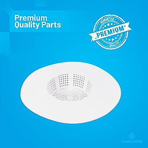PLB261021BK EvertechPRO Hair Catcher Shower Drain - Durable, Easy to Install and Remove Shower Hair Drain Catcher in White - Universal Fit Hair Drain Catcher for Bathroom, Kitchen, Laundry, Bathtub