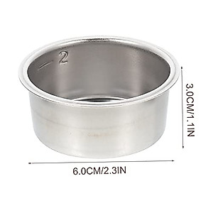 BIUDECO Coffee Filter Double Espresso Basket Household Espresso Basket Espresso Coffee Maker Strainer for Espresso Kitchen Drain Basket Espresso Machine Tea Filters Silver Stainless Steel