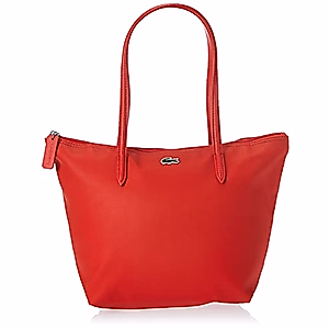 Lacoste Women's L.12.12 Small Tote Bag Shoulder Handbag, High Risk Red, One Size