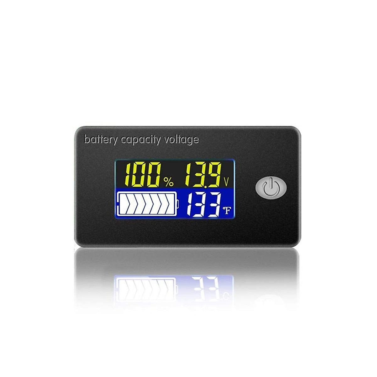 Battery Capacity Voltage Meter 0-179℉ Temperature Monitor 12V 24V 36V 48V Lead Acid Battery Lithium Battery Gauge Meter (36V)