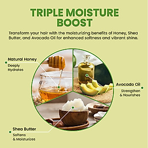 Curls & Naturals Triple Moisture Leave-In Conditioner for Natural Hair, Ideal for All Hair Types, Including Curly & Wavy, Detangles & Softens, 16 OZ