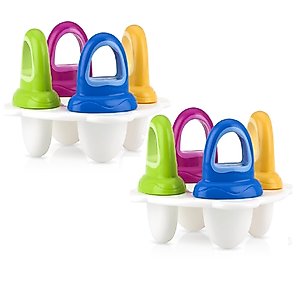 Nuby Garden Fresh Fruitsicle Frozen Pop Tray, Pack of 2