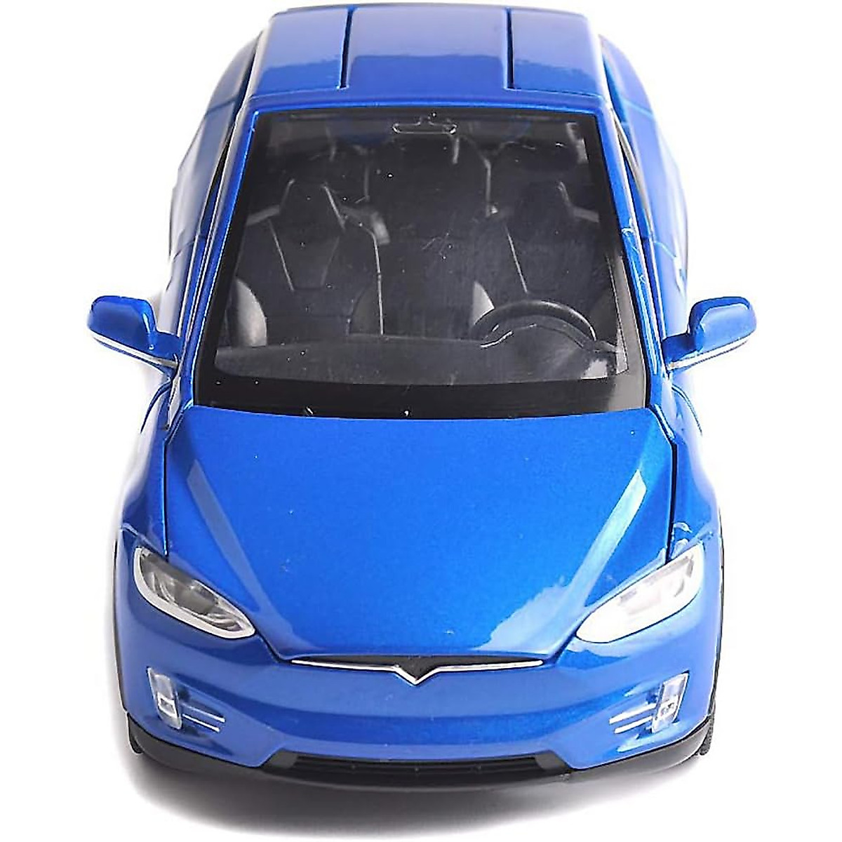 ANTSIR Car Model X 1:32 Scale Alloy diecast Pull Back Electronic Toys with Lights and Music,Mini Vehicles Toys for Kids Gift (Blue)