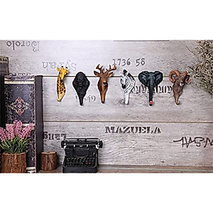 YANGDAO 2PCS Animal Head Key Hooks,Deer Head Creative Decorative Hook,Creative Home Wall Decoration Hook, American Retro Cafe bar Shop Wall Three-Dimensional Animal Wall Hanging Hooks,Giraffe Hook