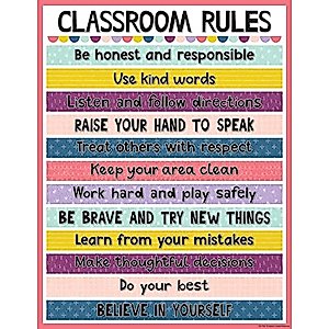 Teacher Created Resources Oh Happy Day Classroom Rules Chart, 17" x 22"