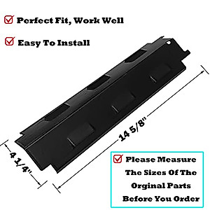 SUONA 14 5/8 Inch Gas Grill Replacement Parts for Charbroil 463622515 463440109 463461615 463420509 463441311 463461613 Master Forge GD4833 Thermos Heat Shield Plates Tent Flame Tamer 4-Pack PT-72-4