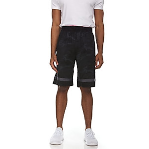 Spalding Mens Max Performance Basketball Short with 10" Inseam, Graphite/Black, S