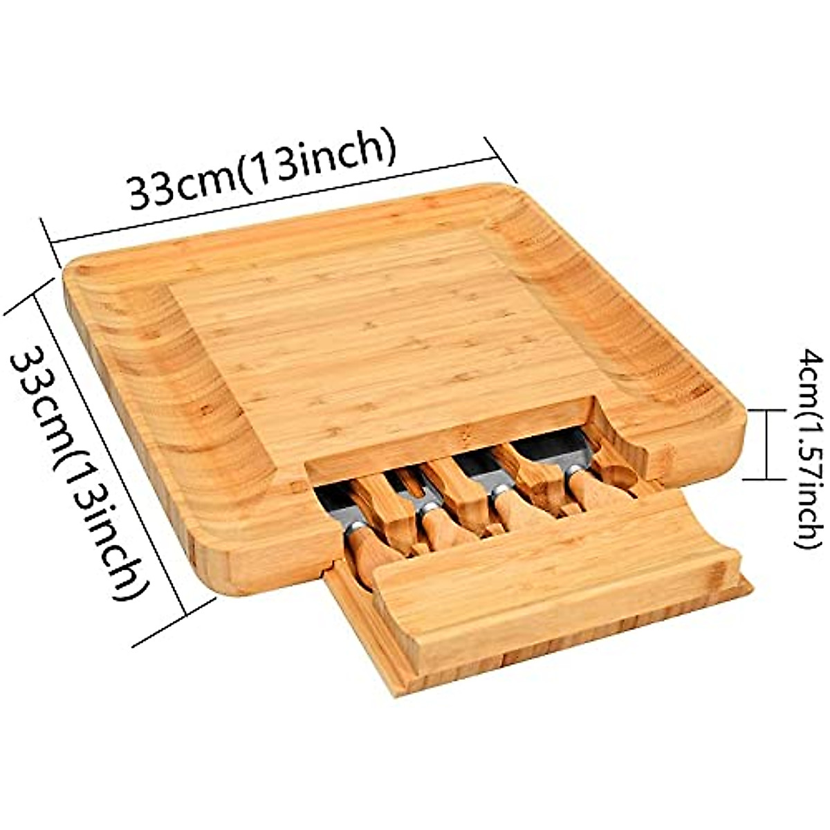 Personalized Charcuterie Board/Customized Bamboo Cheese Board/Serving Tray and Knife Set - Perfect Corporate, Wedding, Closing, Realtor, Birthday, Housewarming Gift - Gift for Dad/Mom (05)