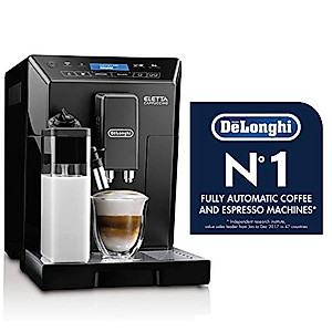 DeLonghi ECAM44660B Eletta Fully Automatic Espresso, Cappuccino and Coffee Machine with One Touch LatteCrema System and Milk Drinks Menu