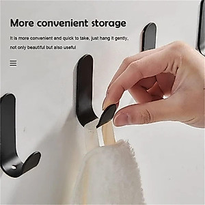 AFKSMILE 12 Pcs Versatile Adhesive J Hooks Set - Heavy Duty Stainless Steel, 40 Lbs Capacity, Hook for Towels, Hats, Coats, Backpacks and More, Waterproof, Decorative Wall Hooks for Home and Office