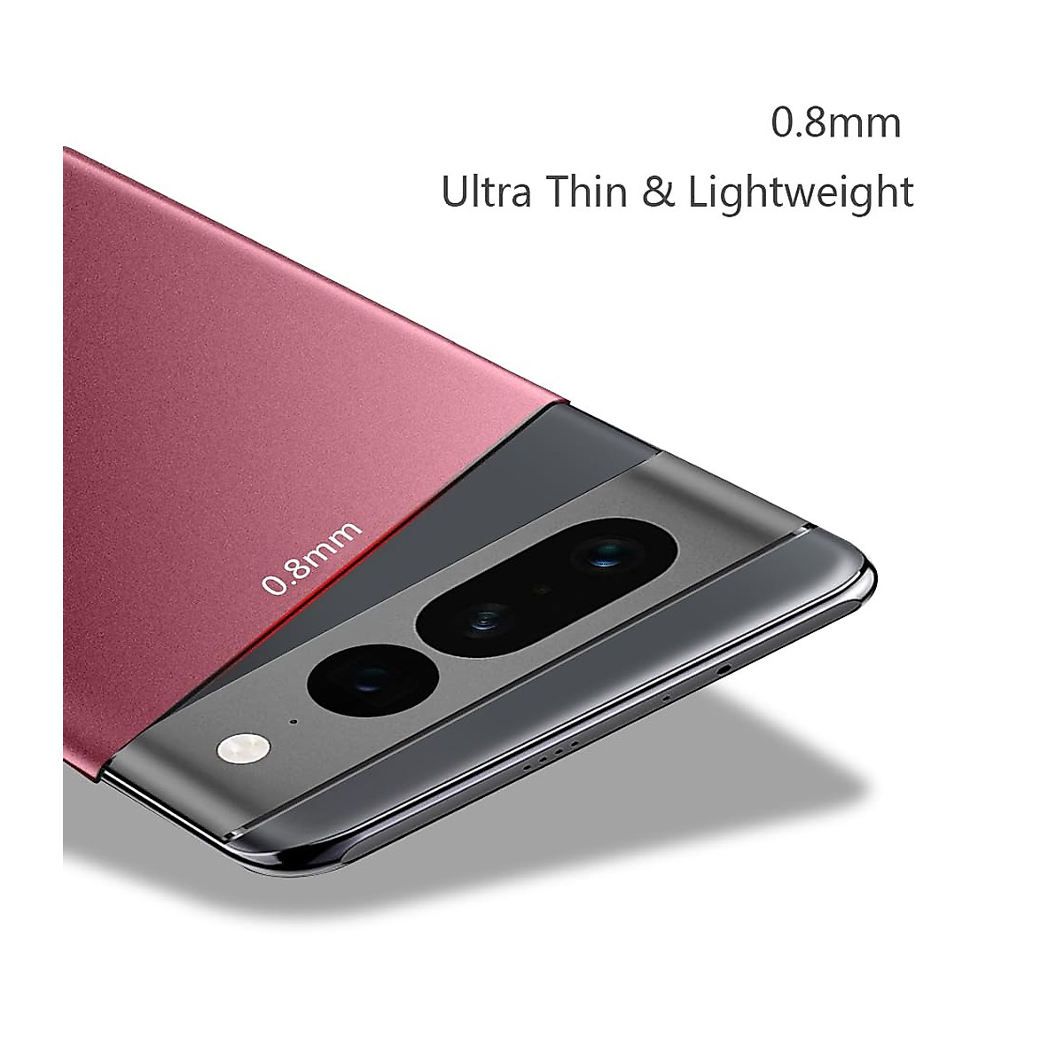 Bastmei for Google Pixel 7 Pro 5G Case (2022),Extremely Light Ultra-Light Super Slim Camera Protection Hard PC Cover Case for Google Pixel 7 Pro 5G (2022)(Gravel Wine Red)