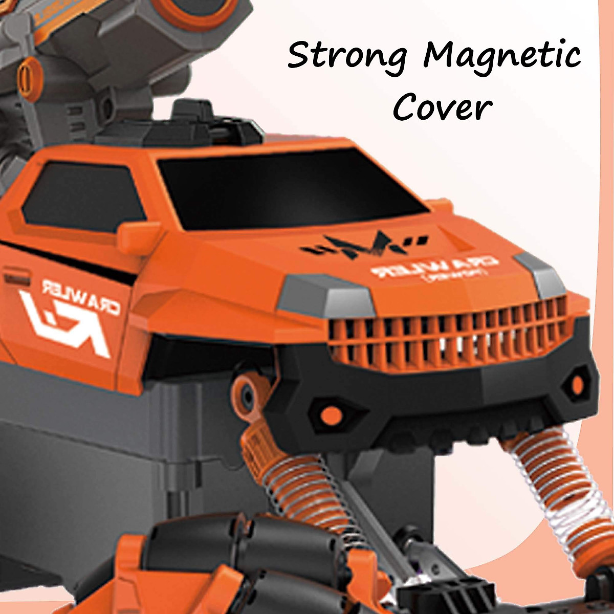 Vaiyer RC Rechargeable, Remote Control Stunt Car for Kids w/ 2-in-1 Interchangeable Toy Bubble Blaster and Water Gun Tops, Rock Crawler Off Road Vehicle w/ 360 Degree Movement (Orange)