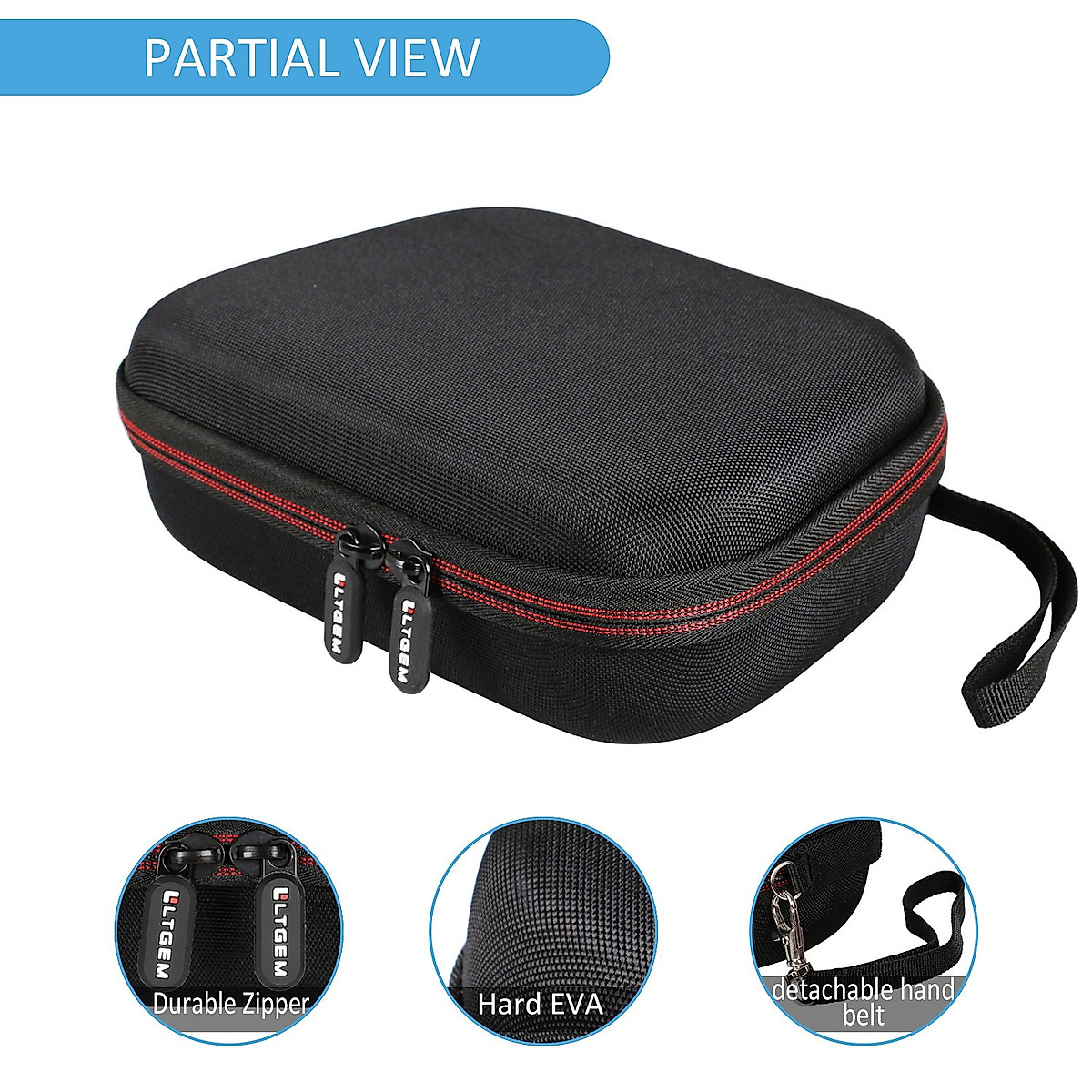 LTGEM Hard Case for Nintendo Switch Pro / Playstation DualSense / Xbox Controller - Travel Protective Carrying Case Bag, Case Only(Black+Black)