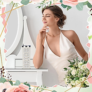 Zhehao Bride Cups Tumbler 20 oz Bachelorette Gift for Bride Tumblers Stainless Steel Mrs Tumblers with Lid Straw Bride Gifts Bride Cup for Bridal Shower Engagement Party(White, Pearl Bride)