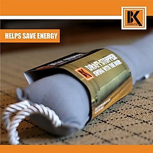 Draft Stopper - Door Draft Stopper Blocker - Under Door Weather Insulator Seal 37 inches - Sticks and Swings with The Door, Never Bend,2 Lbs Heavy and Effective Under Door Draft Stopper Energy Saver