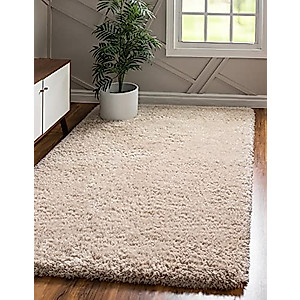 Rugs.com Marilyn Monroe™ Shag Collection Rug – 6' x 9' Blonde Shag Rug Perfect for Bedrooms, Dining Rooms, Living Rooms