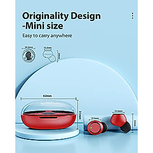 Wireless Earbuds Upgraded 5.3 Headphones with LED Power Display Charging Case IPX7 Waterproof Ear Buds in-Ear Earphones with Microphones for Android Gaming PC Computer Laptop TV Sport Music