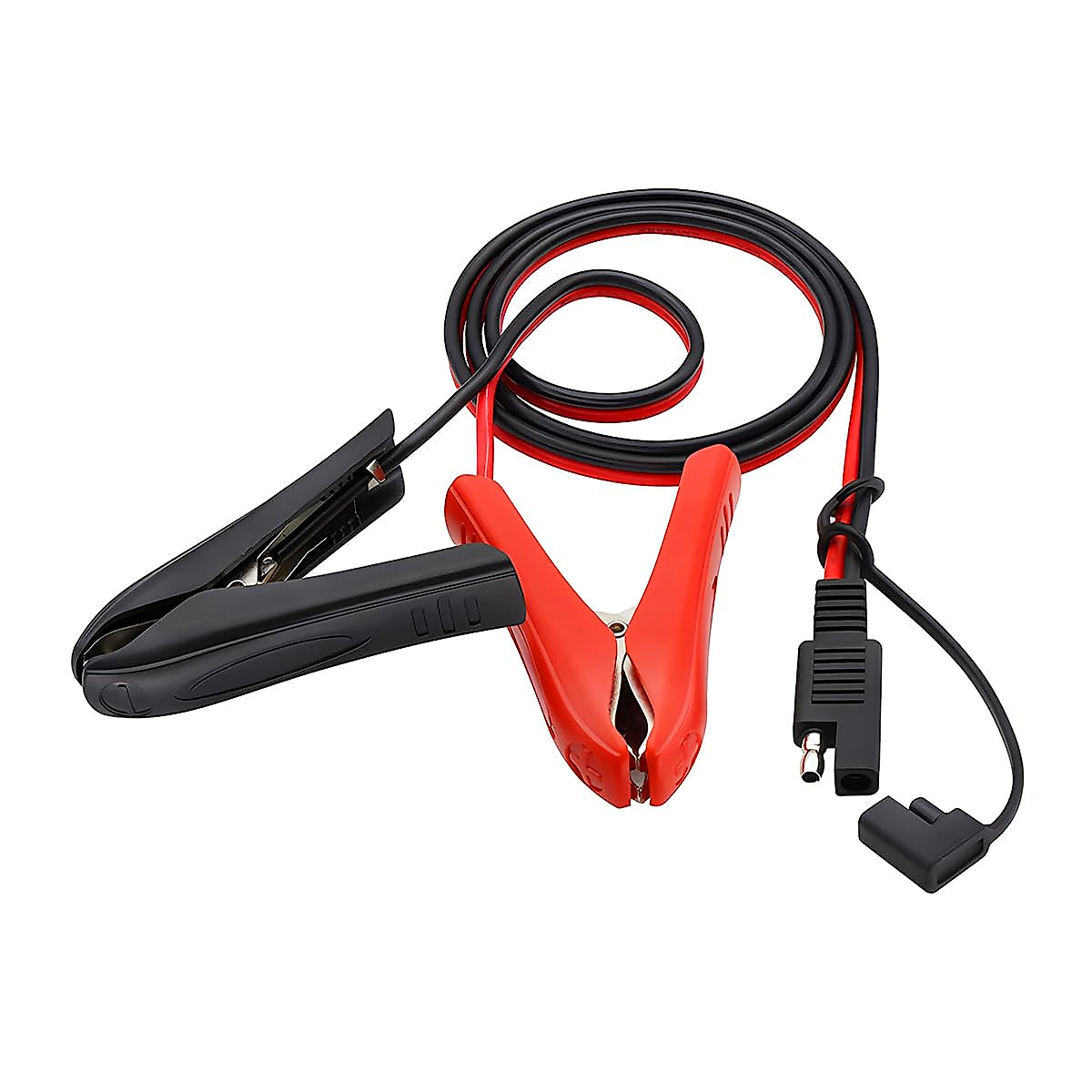 BESULEN 3.3FT 14AWG Battery Alligator Clips, Crocodile Clip to SAE Connector, Quick Release Adapter Extension Cable, Quick Disconnect Plug Socket with Battery Clamps, Compatible with Motorcycles