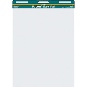 Pacon Easel Pad, Perforated, Unruled, 27" x 34", 50 Sheets, White (PAC3385)