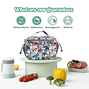 Maelstrom Lunch Box Kids,Expandable Kids Lunch Box,Insulated Lunch Bag for Kids,Lightweight Reusable Lunch Tote Bag for Boy/Girl,Suit for School/Picnic,9L,Giraffe