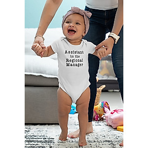 Pop Threads Office Assistant Regional Manager Infant Bodysuit Unisex Baby Girl Boy Clothes Black 6M