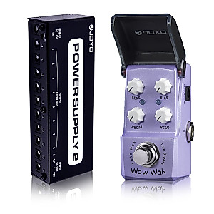 JOYO JF-322 Auto Wah Wow Wah Mini Pedal Bundle with JP-06 Noise Blocker Pedal Power Supply