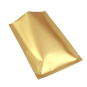 100x Premium Gold Mylar Foil Open Top Food Snack Storage Bags (10cm x 15cm)