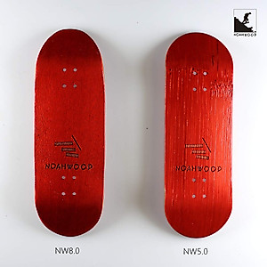 NOAHWOOD Wooden PRO Fingerboards NW8.0 360flip King of Finger (Red Maple, 100x34mm Deck)