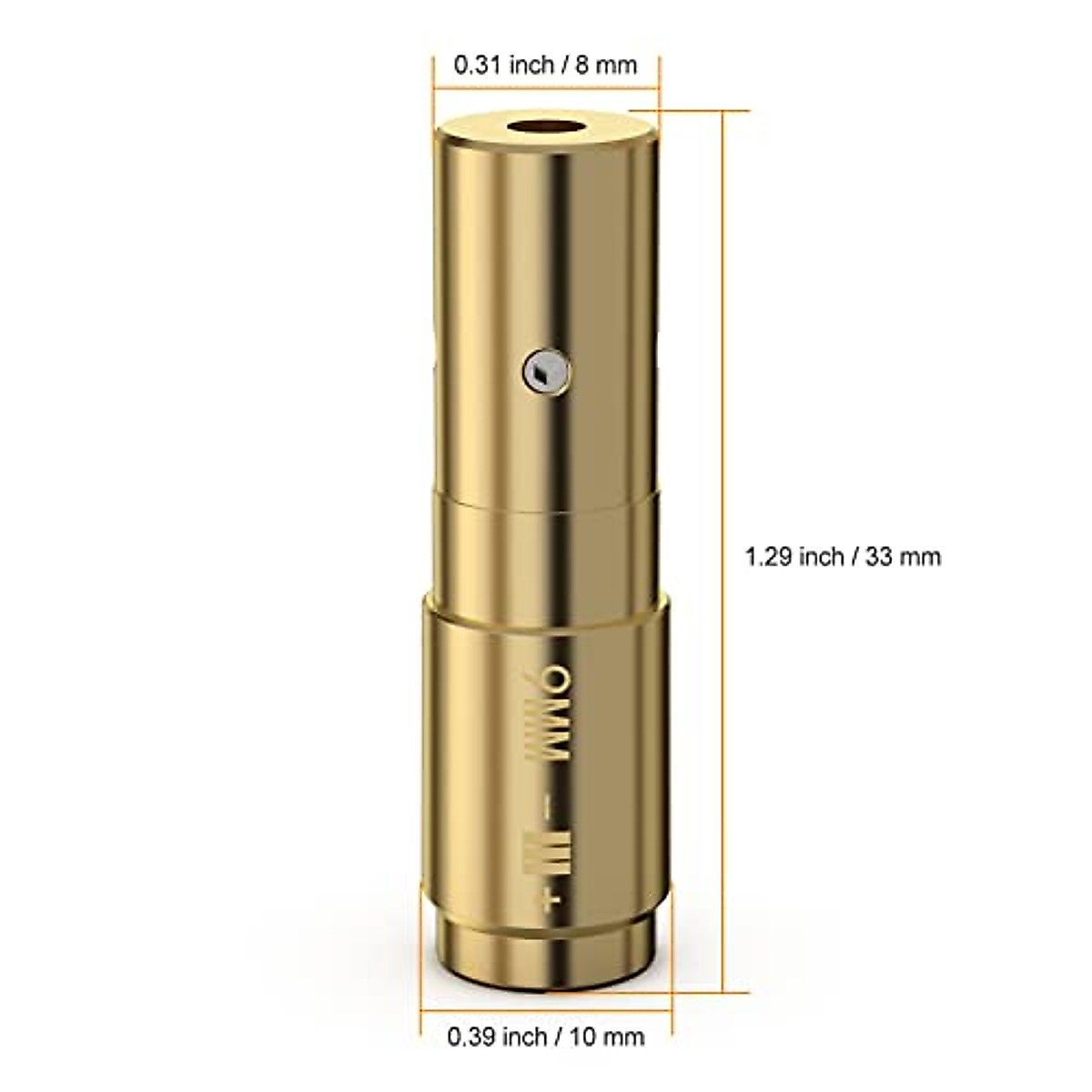 Feyachi Bore Sighting Laser 9MM Laser Sight Red Dot Zeroing Boresighter with 9 Batteries