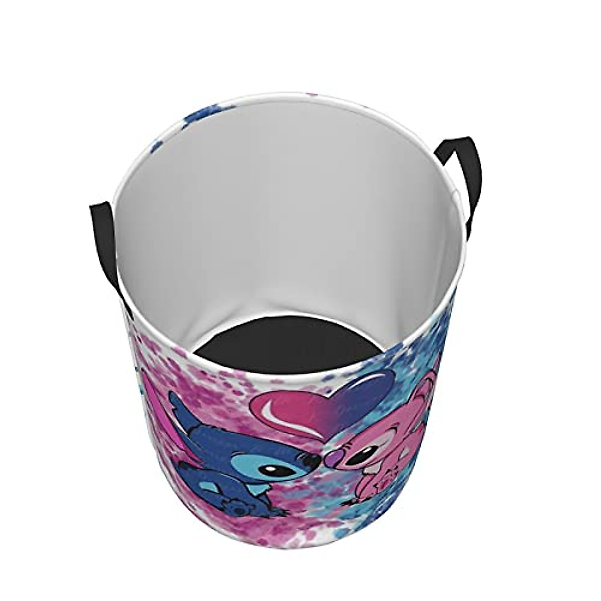 QHMY Laundry Hamper Laundry Baskets Laundry Bags Waterproof Foldable with Handles Large Round Storage Bags 38/62L Family/Kids/Bathroom/Bedroom/Dorm Black