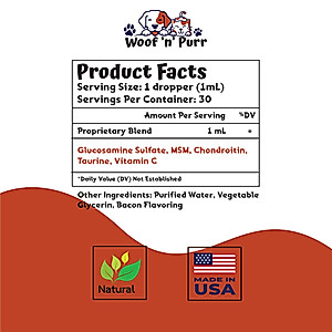 Dog Glucosamine - Supports Hip & Joint Health, & Much More - Glucosamine for Dogs Hip and Joint Supplement - Glucosamine for Dogs - Dog Joint Supplement - Glucosamine Chondroitin for Dogs - 1 fl oz