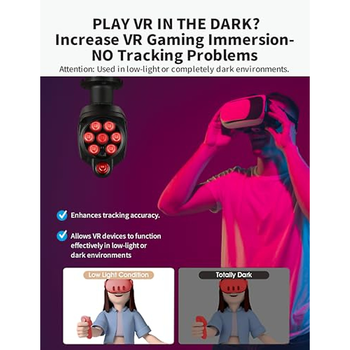 LONNKY LED IR Illuminator Wide Angle 8-LEDs 90 Degree 100Ft IR Infrared Flood Light for CCTV Security Cameras, IP Camera, Bullet Camera, Dome Camera, Suitable for Outdoor and Indoor Use