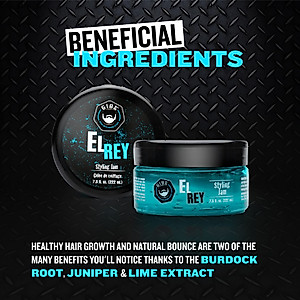 GIBS GROOMING El Rey Styling Jam for Men, Blue, 7.5 Fl Oz