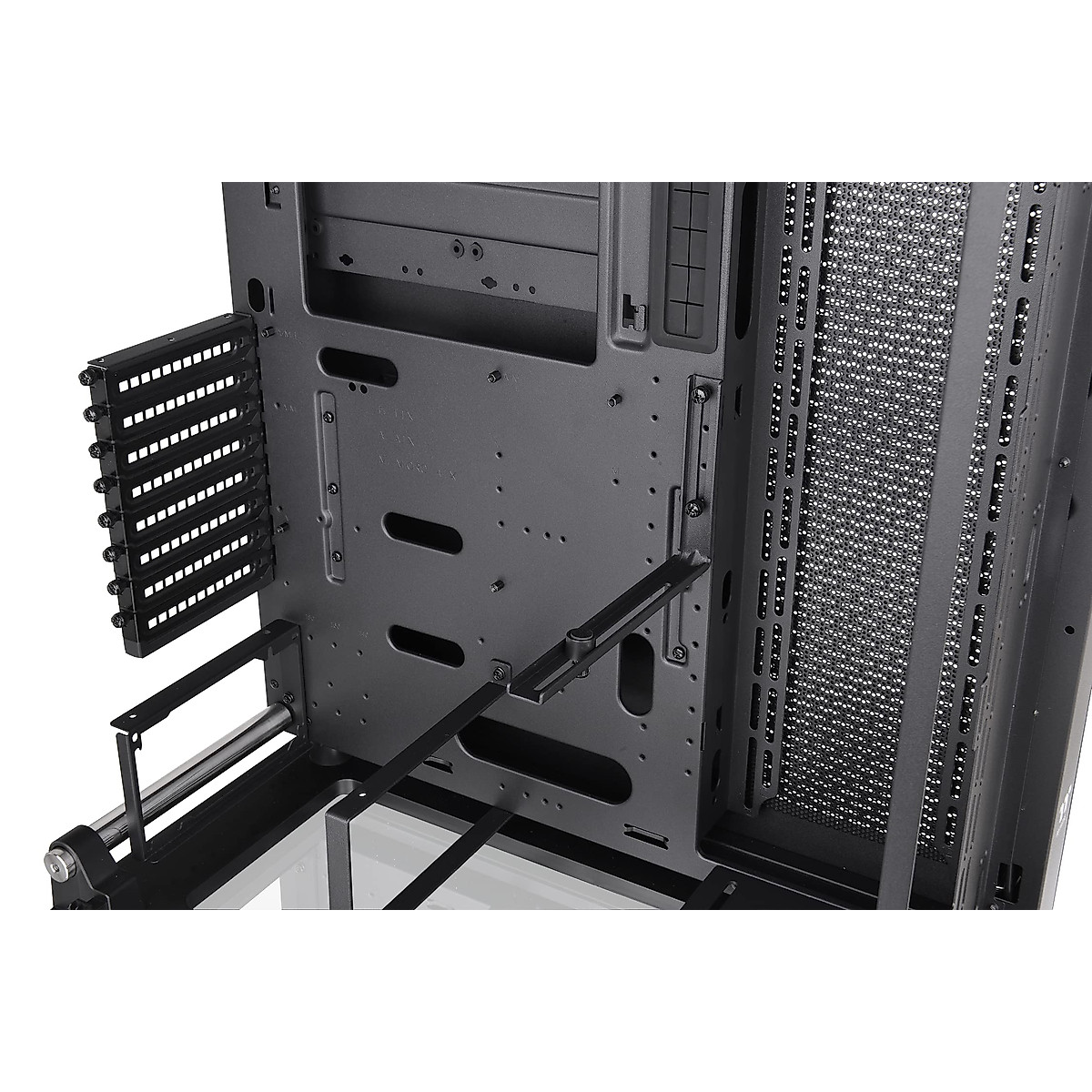 Thermaltake Core P3 Pro E-ATX Tempered Glass Mid Tower Gaming Computer Chassis, Open Frame Panoramic Viewing, Glass Wall-Mount, Rotatable PCI-E Slots, CA-1G4-00M1WN-09