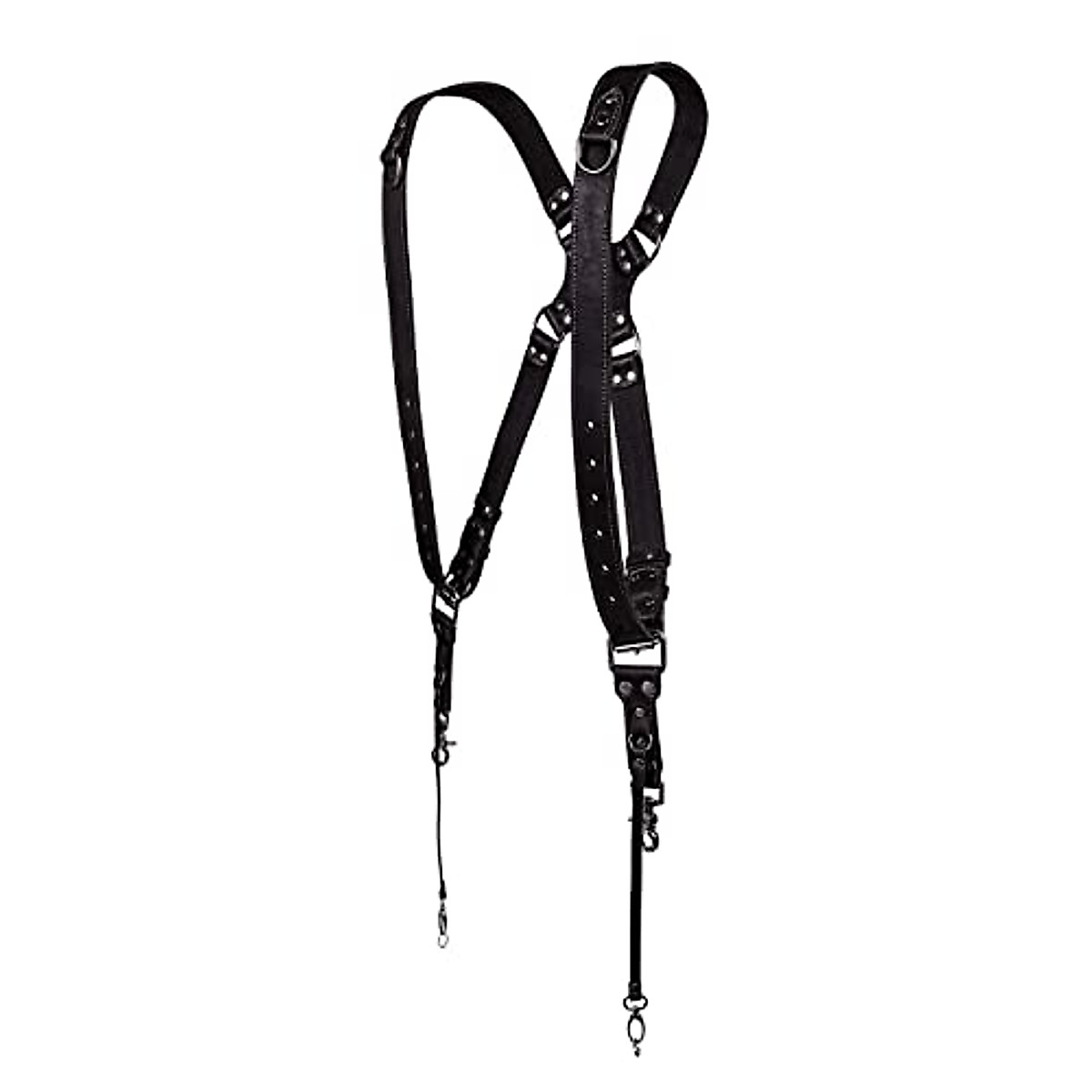 Camera Strap Accessories for Two-Cameras – Dual Shoulder Leather Harness – Multi Camera Gear for DSLR/SLR Black ProInStyle strap by Coiro