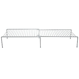 Kitchen Details Cabinet Expandable Helper Shelf | Cabinet & Countertop Organization | Pantry | Space Saver Storage | White