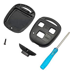 Upgraded Replacement Key Fob Keyless Entry Remote Shell Case fit for Lexus GS300 GS400 GS430 GX470 IS300 LS400 LS430 LX470 RX300 RX330 RX350 RX400h RX450h SC430 Car Key Fob Cover Casing (Black)