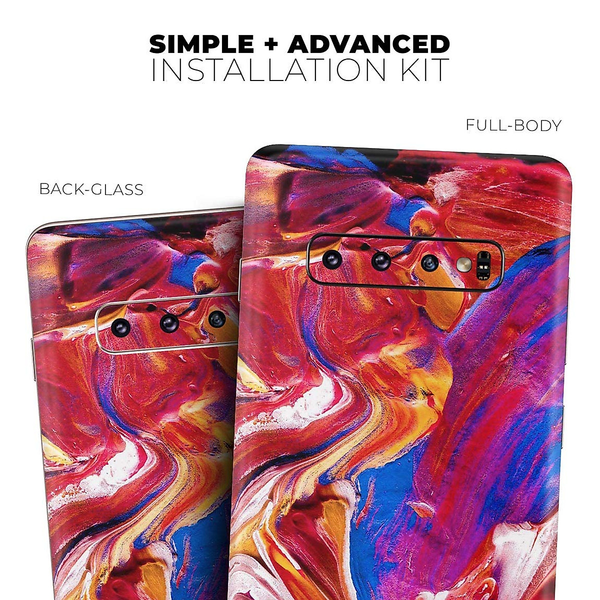 DesignSkinz Liquid Abstract Paint V44 Protective Vinyl Decal Wrap Skin Cover Compatible with The Samsung Galaxy S20 (Screen Trim & Back Glass Skin)