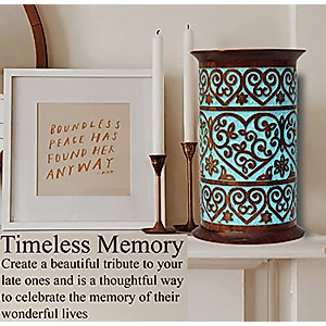 Wooden cremation urn(customized) | urns for ashes | cremation box | carving wooden urn | wooden urn for human ashes | wooden urn | carved boxes (Medium- with text)