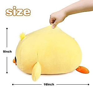 EKEGUY 16 in Giant Yellow Duck Plush Pillow Big Duck Stuffed Animal