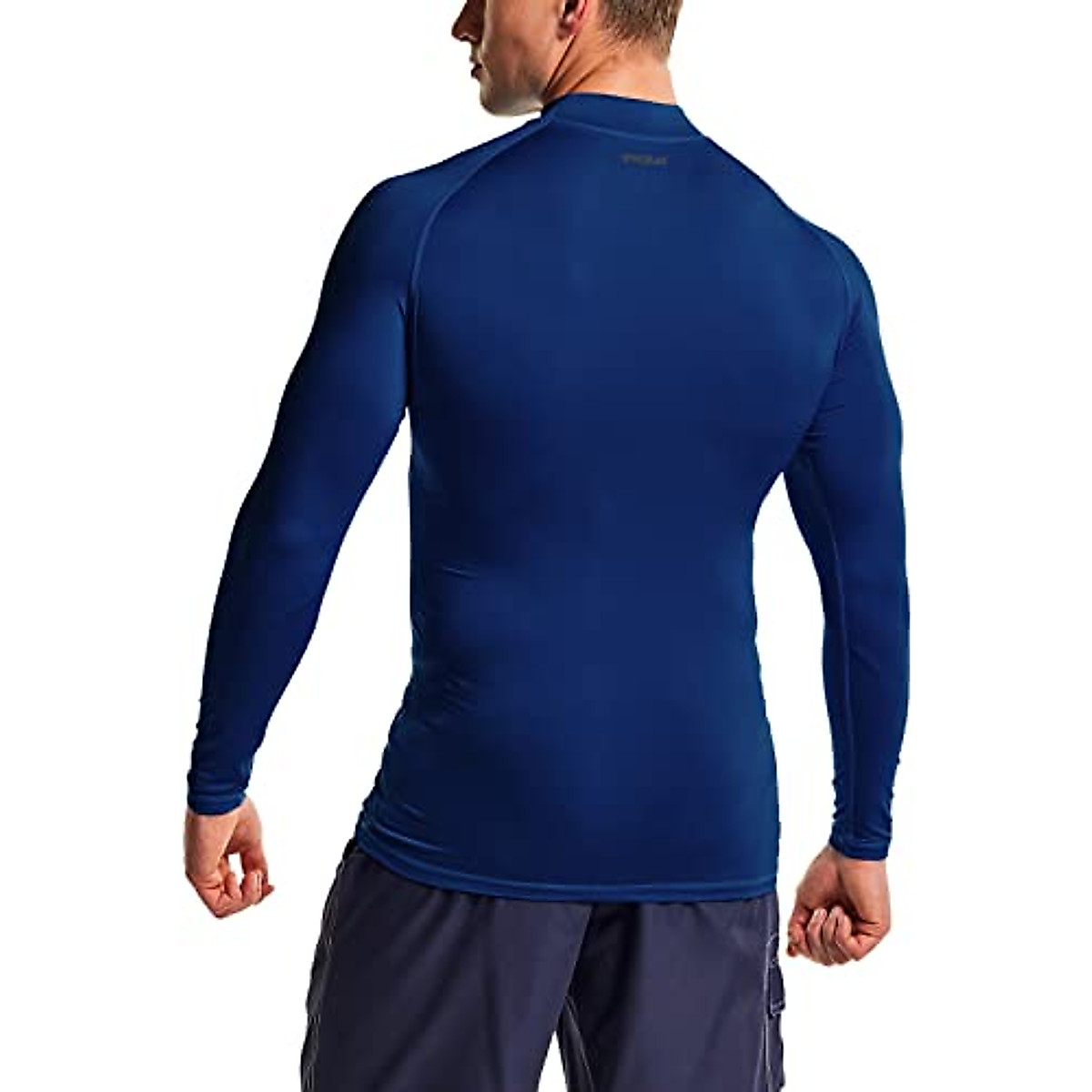 TSLA Men's UPF 50+ Long Sleeve Rash Guard, UV/SPF Quick Dry Swim Shirt, Water Surf Swimming Shirts, Basic Guard Navy, X-Large