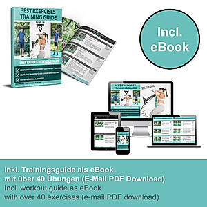 PULLUP & DIP Premium Gymnastic Rings, Wooden Gym Rings for Calisthenics - Wide Straps with Length Markings + Door Anchor + Carry Bag + Exercise Guide, Calisthenics Rings