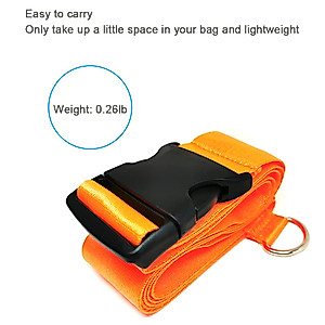 Addabst Car Seat Travel Belt, Adjustable Car Seat Travel Strap, Car Seat Luggage Strap for Transport Kid Car Seat (Orange)